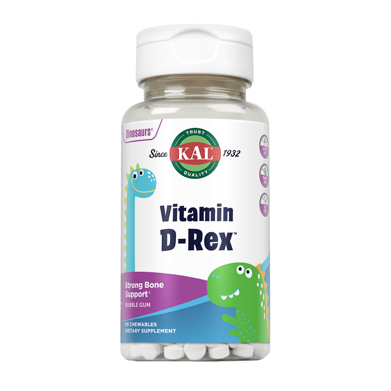 Vitamin D Rex™ D-3 400 UI-90 comprimidos masticables. Sabor a chiclé ...